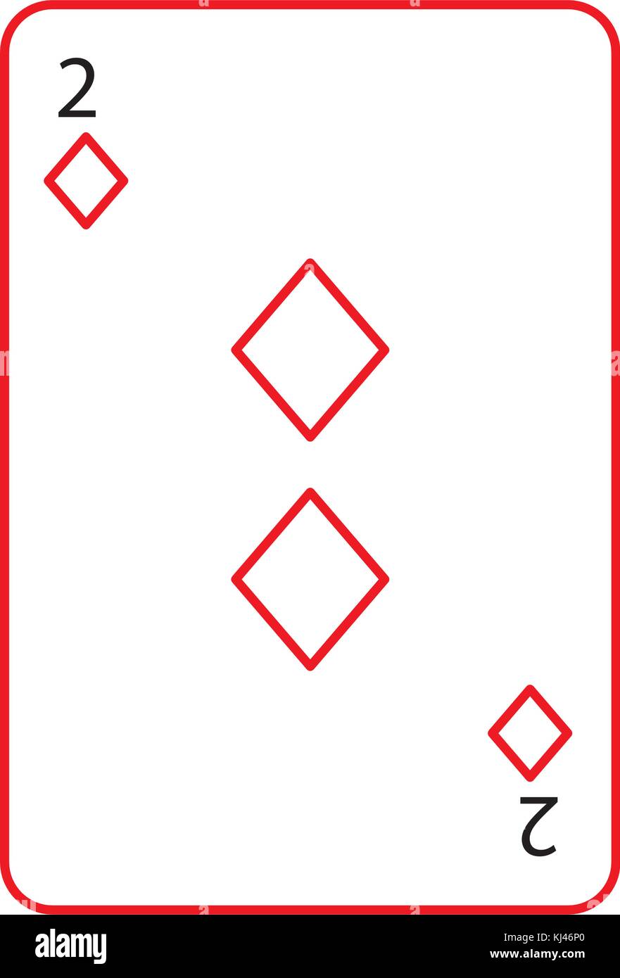 Two of diamonds playing card Stock Vector Images - Alamy