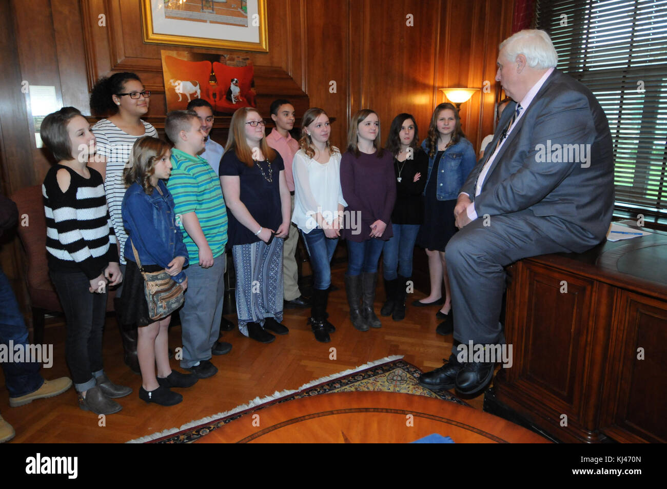 This image features Jim Justice, the Governor of West Virginia. The ...