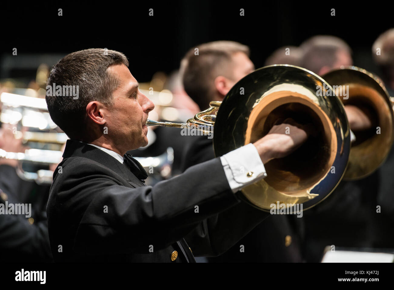 This image captures the Navy Band's visit to Warsaw, a significant ...