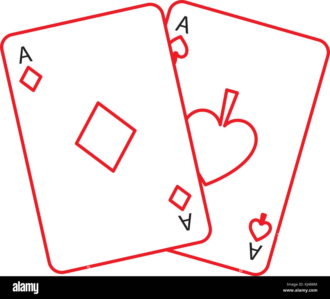 Two aces Stock Vector Images - Alamy