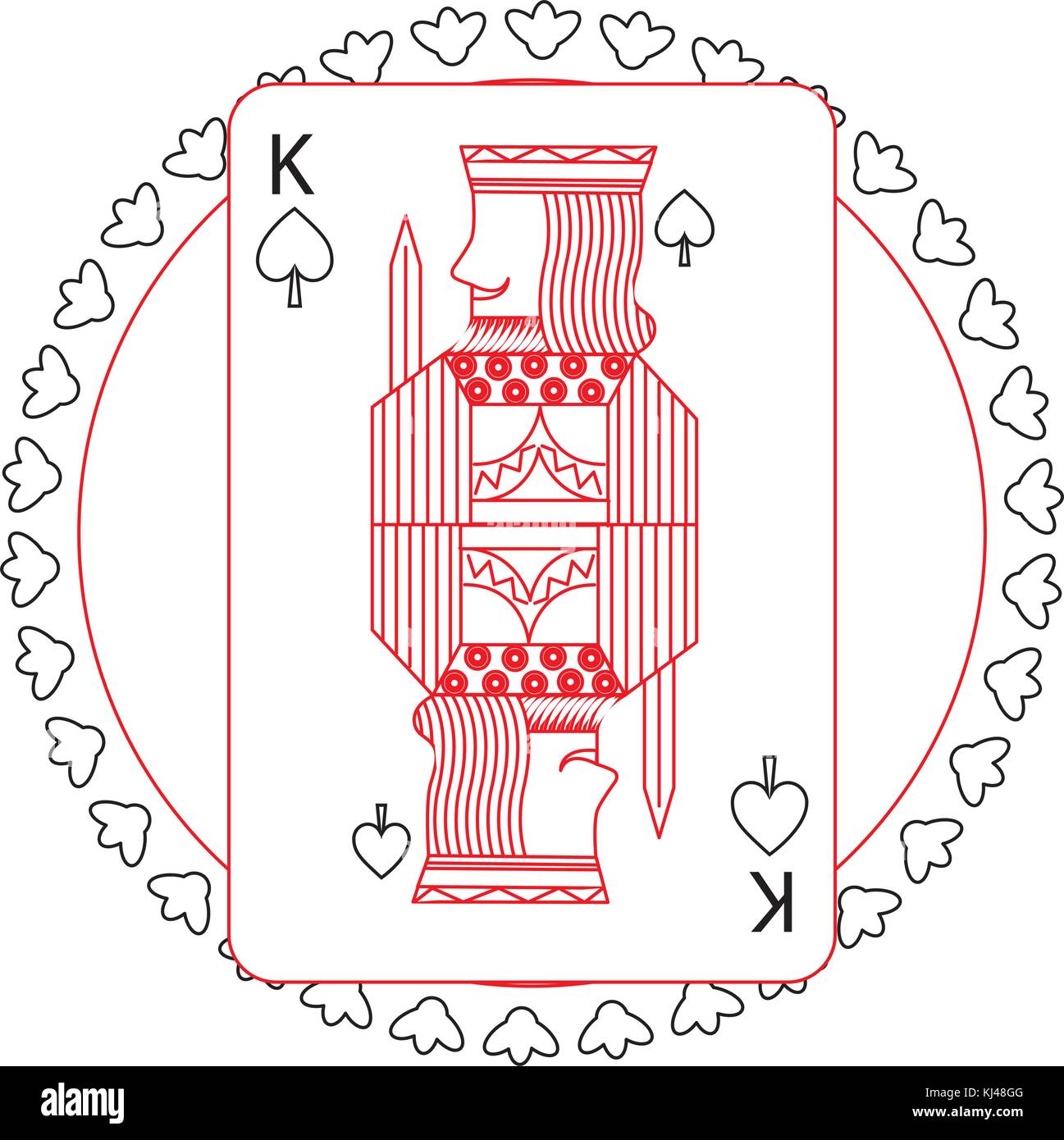 King Card Outline