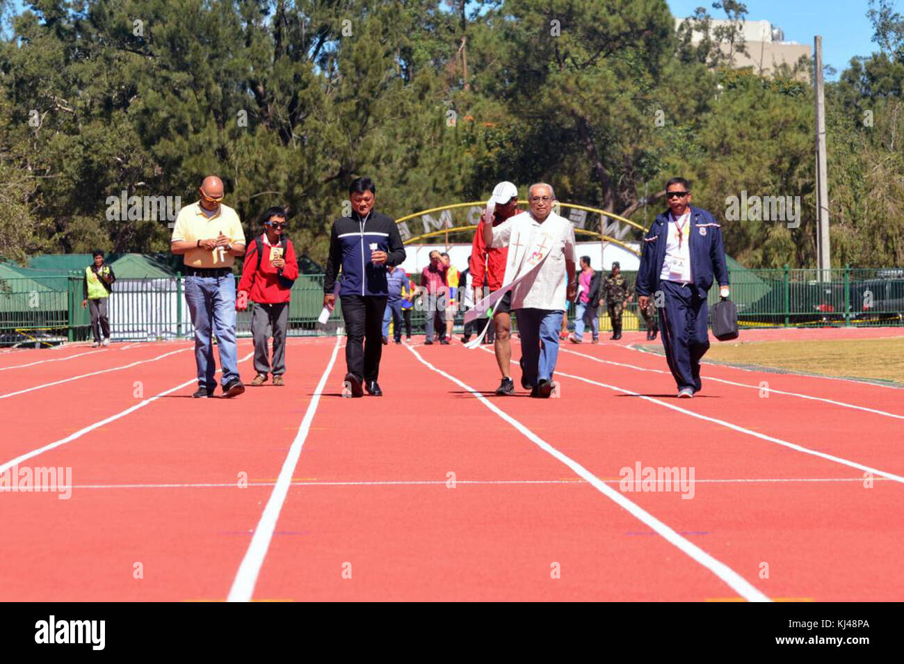 Baguio Athletic Bowl 2016 rubberized track blessing Stock Photo - Alamy