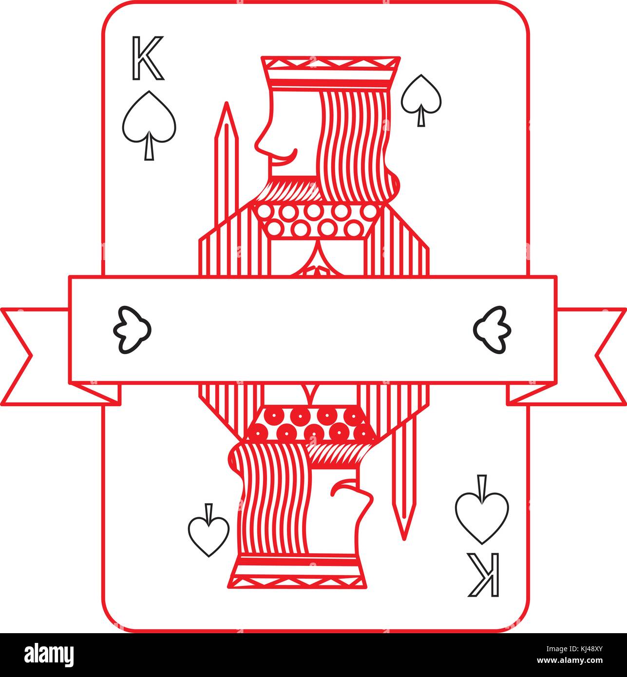 poker king of spades playing card banner design Stock Vector Image ...