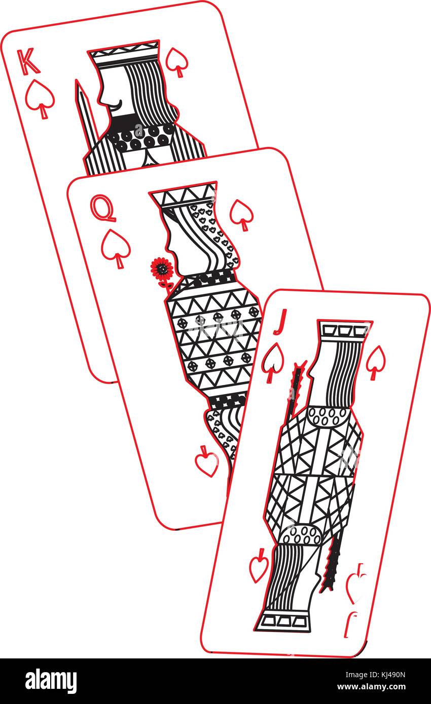 jack queen and king poker cards hand Stock Vector Image & Art - Alamy