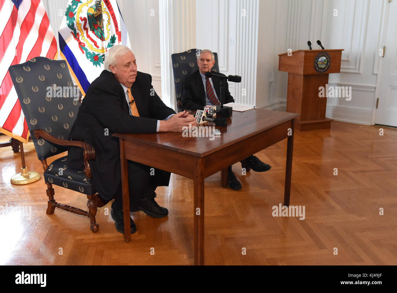 A photograph of Jim Justice, the current governor of West Virginia ...