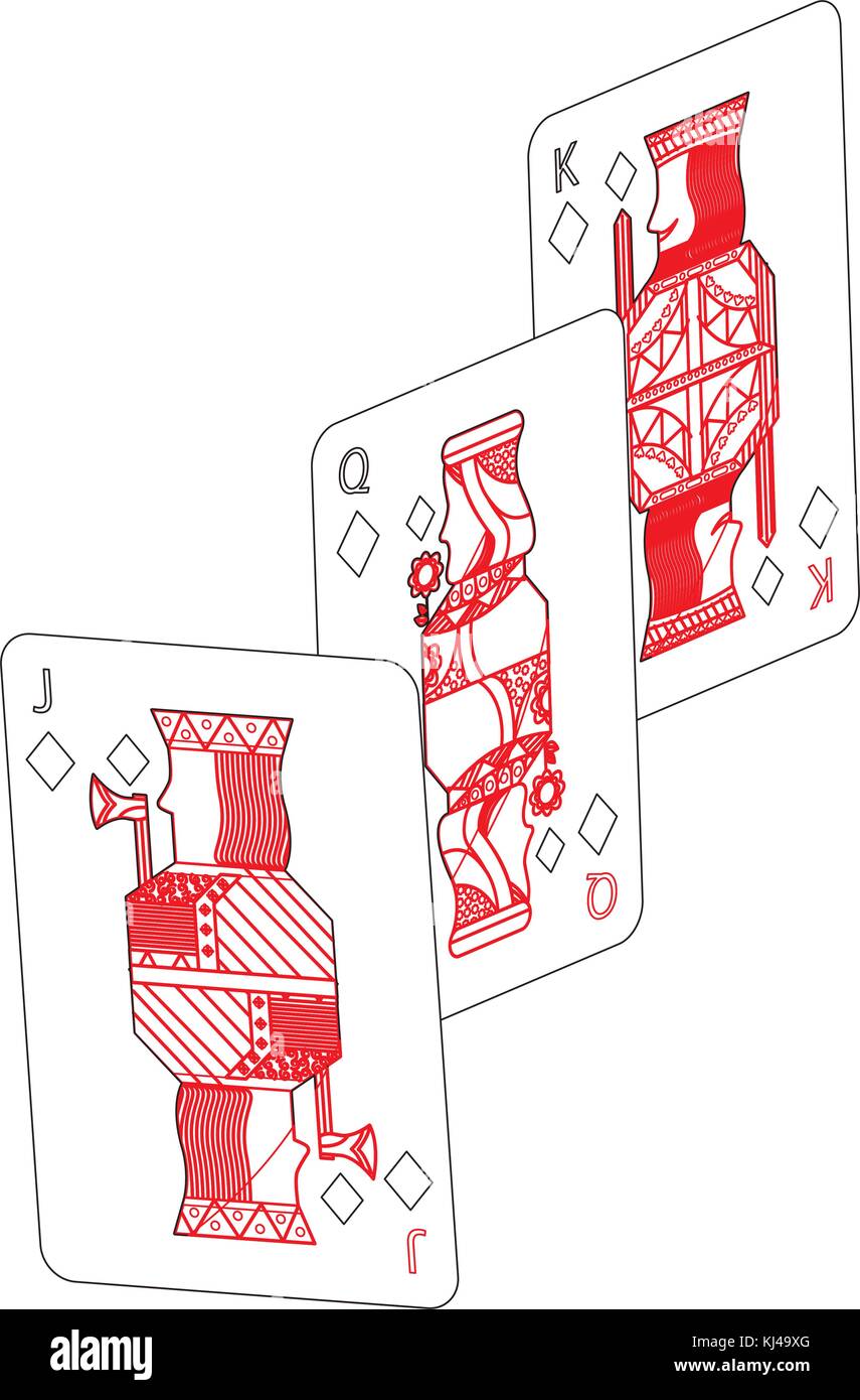 jack queen and king poker cards hand Stock Vector Image & Art - Alamy