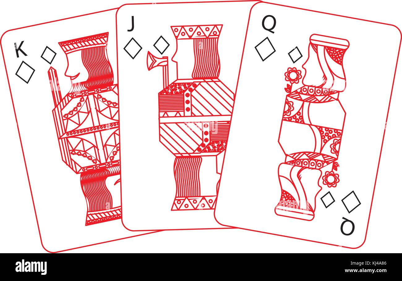 jack queen and king poker cards hand Stock Vector Image & Art - Alamy