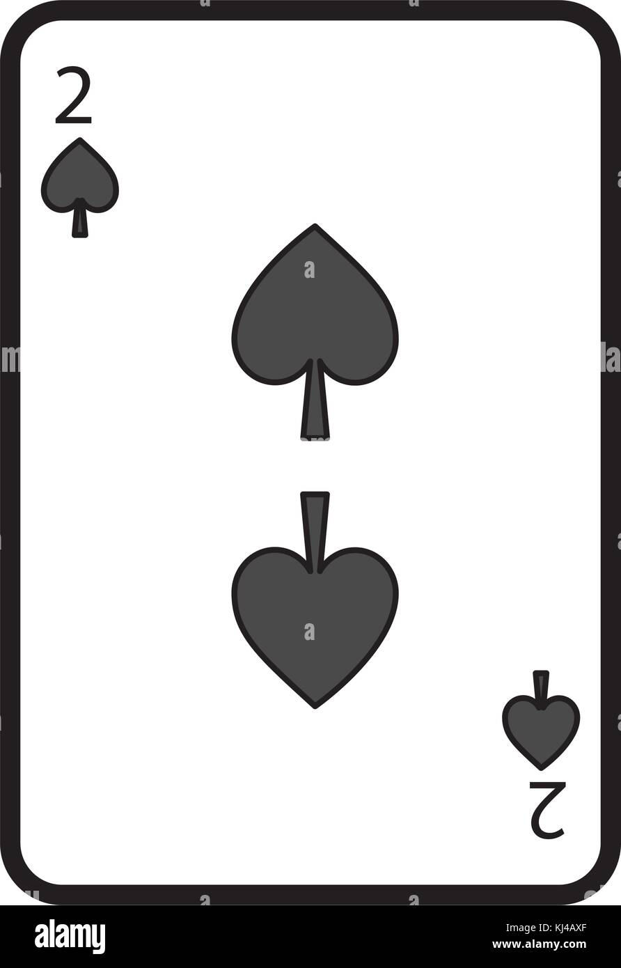 two of spades poker card casino icon Stock Vector Image & Art - Alamy