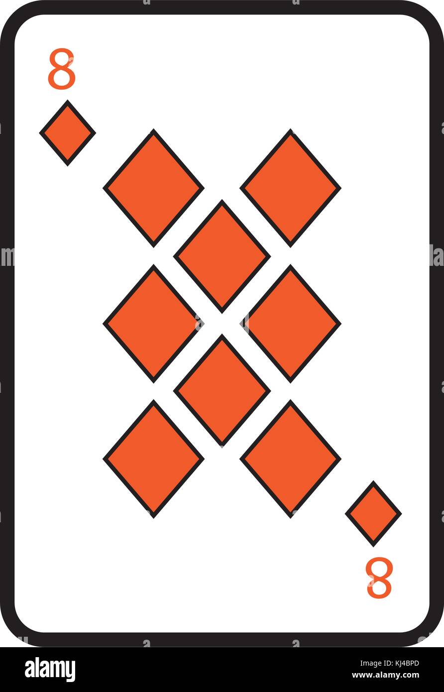 Game playing card 8 diamond hi-res stock photography and images - Alamy