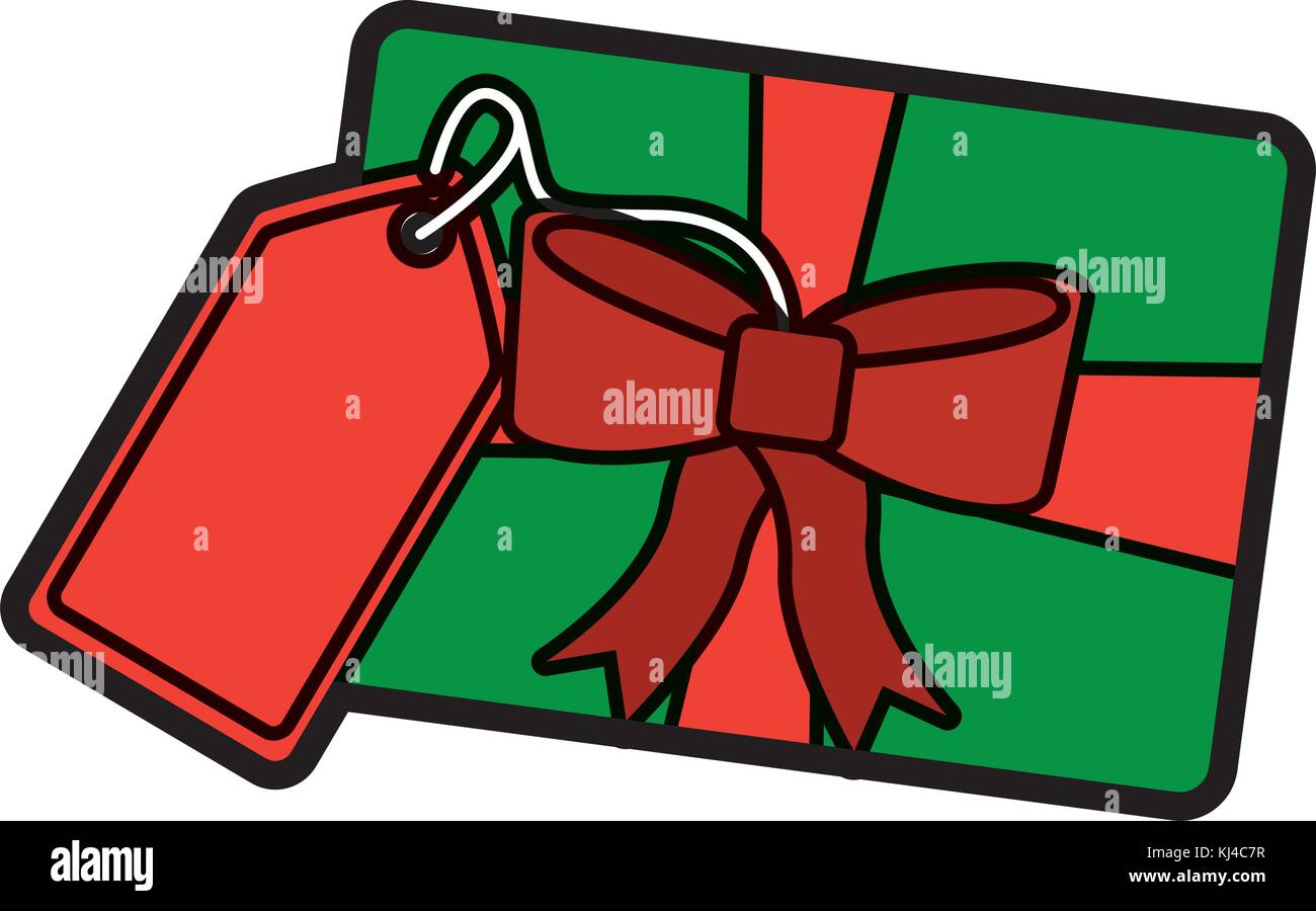 christmas gift box wit price tag offer season Stock Vector Image & Art ...