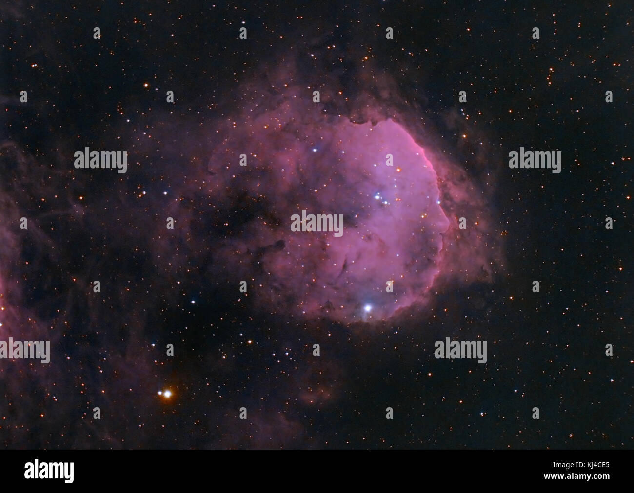 NGC 3324 The Nebula with a Face Stock Photo - Alamy