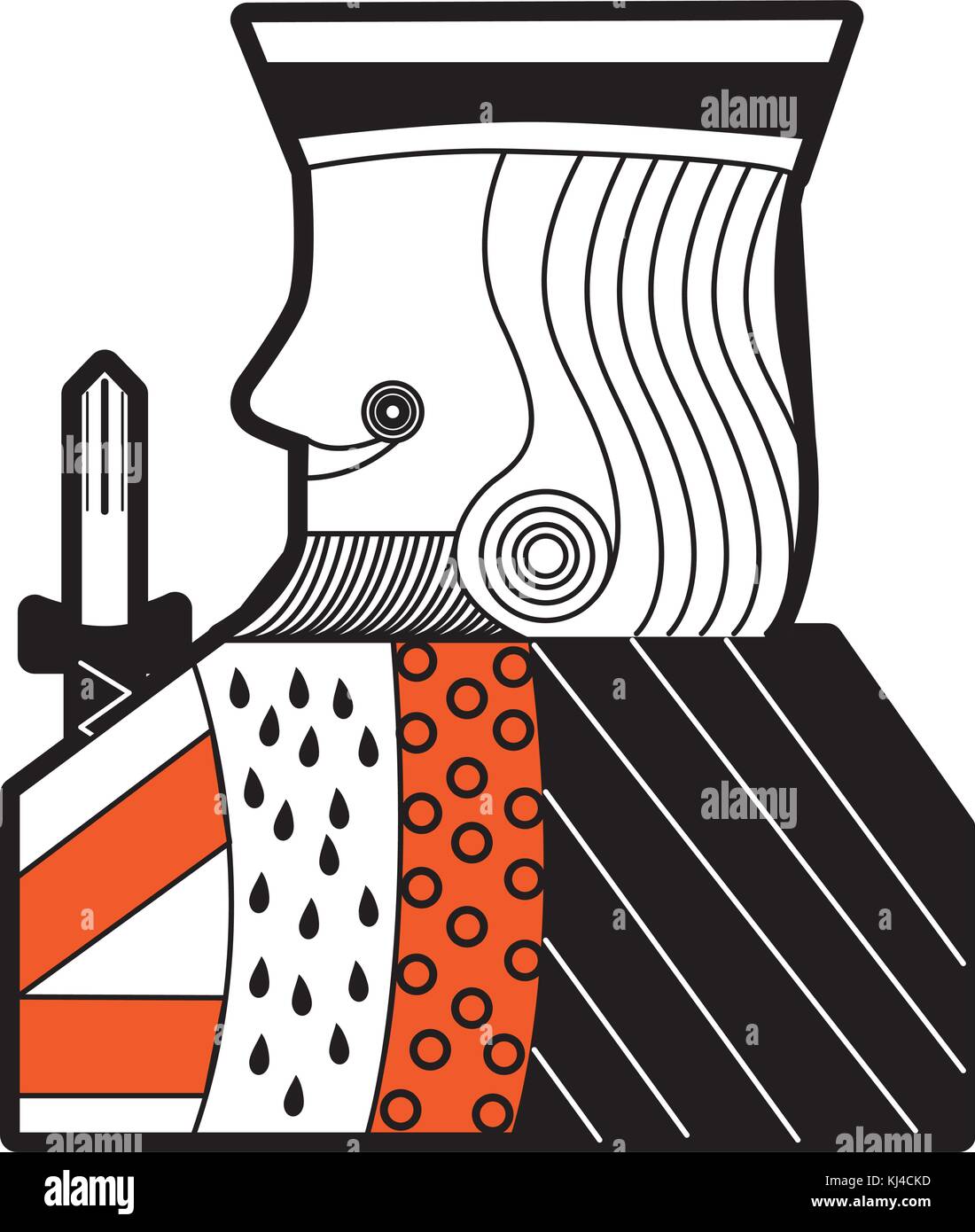 Queen king face cards queen Stock Vector Images - Alamy