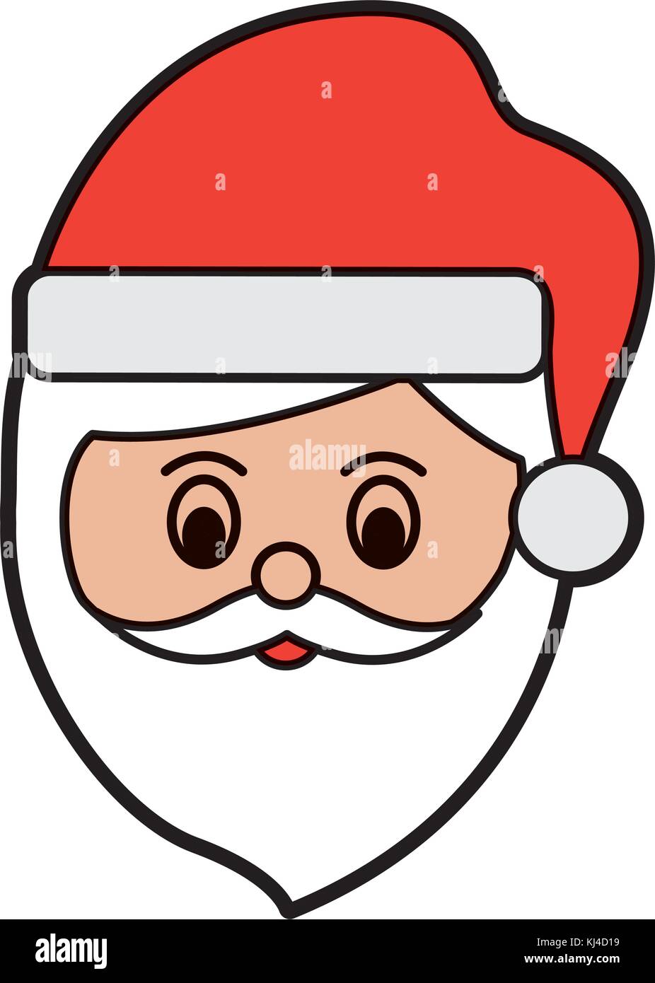 santa claus face cartoon funny christmas character Stock Vector Image ...