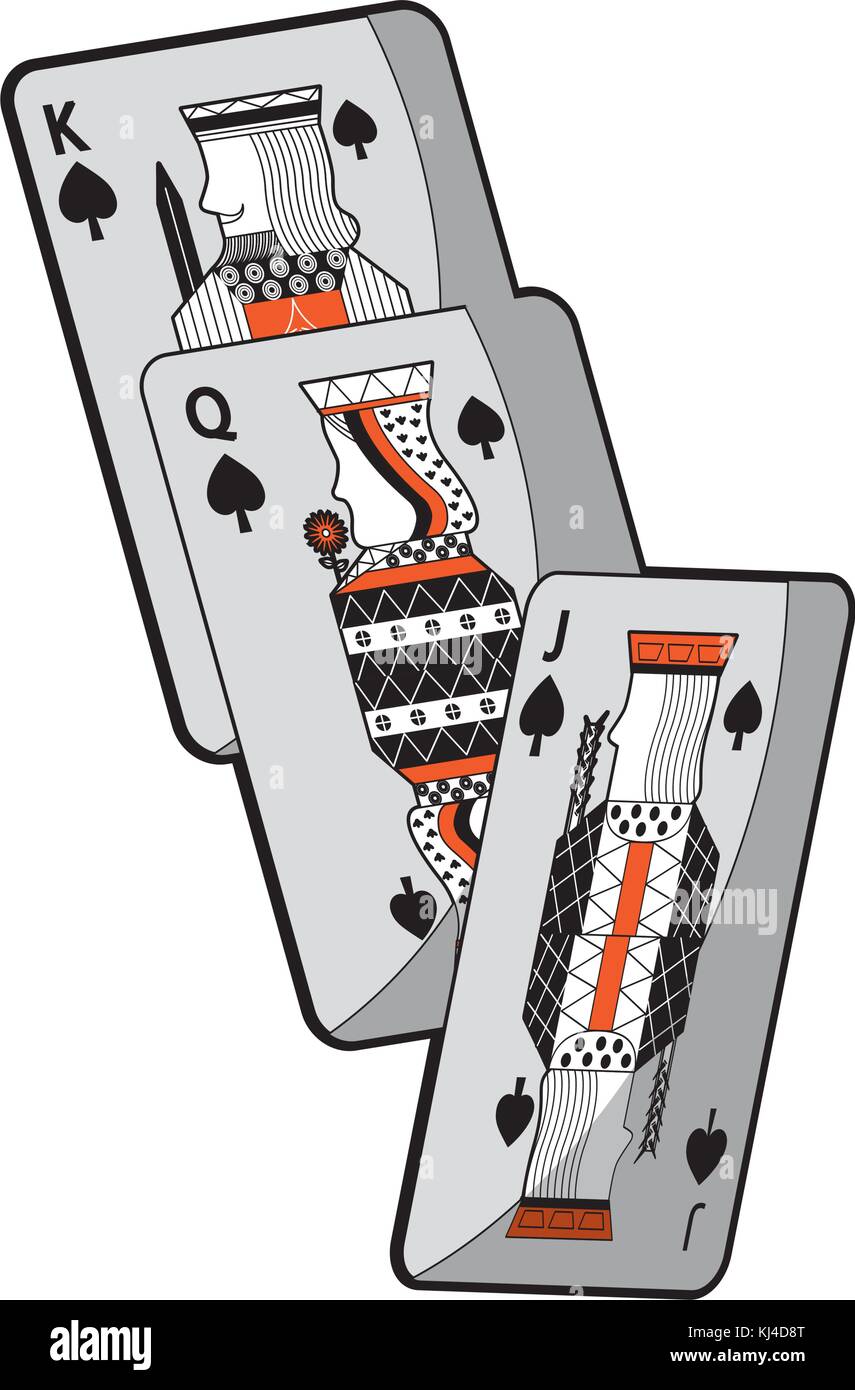 jack queen and king poker cards hand Stock Vector Image & Art - Alamy