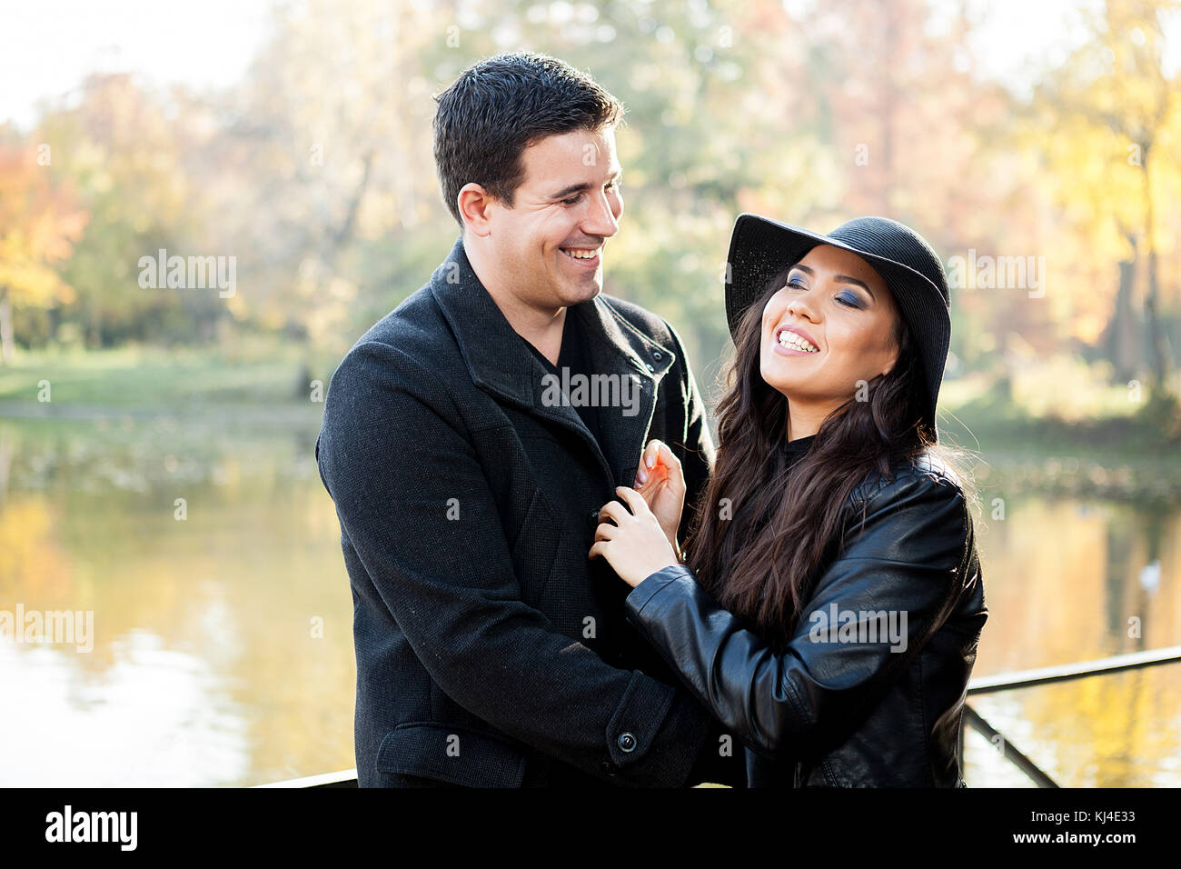 Beautiful gourgeous couple in park Stock Photo - Alamy