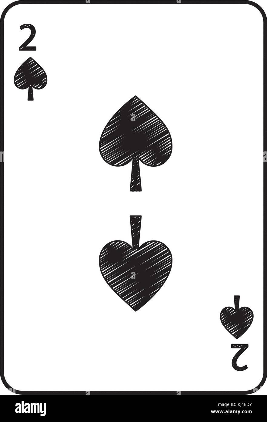 2 of spades Stock Vector Images - Alamy