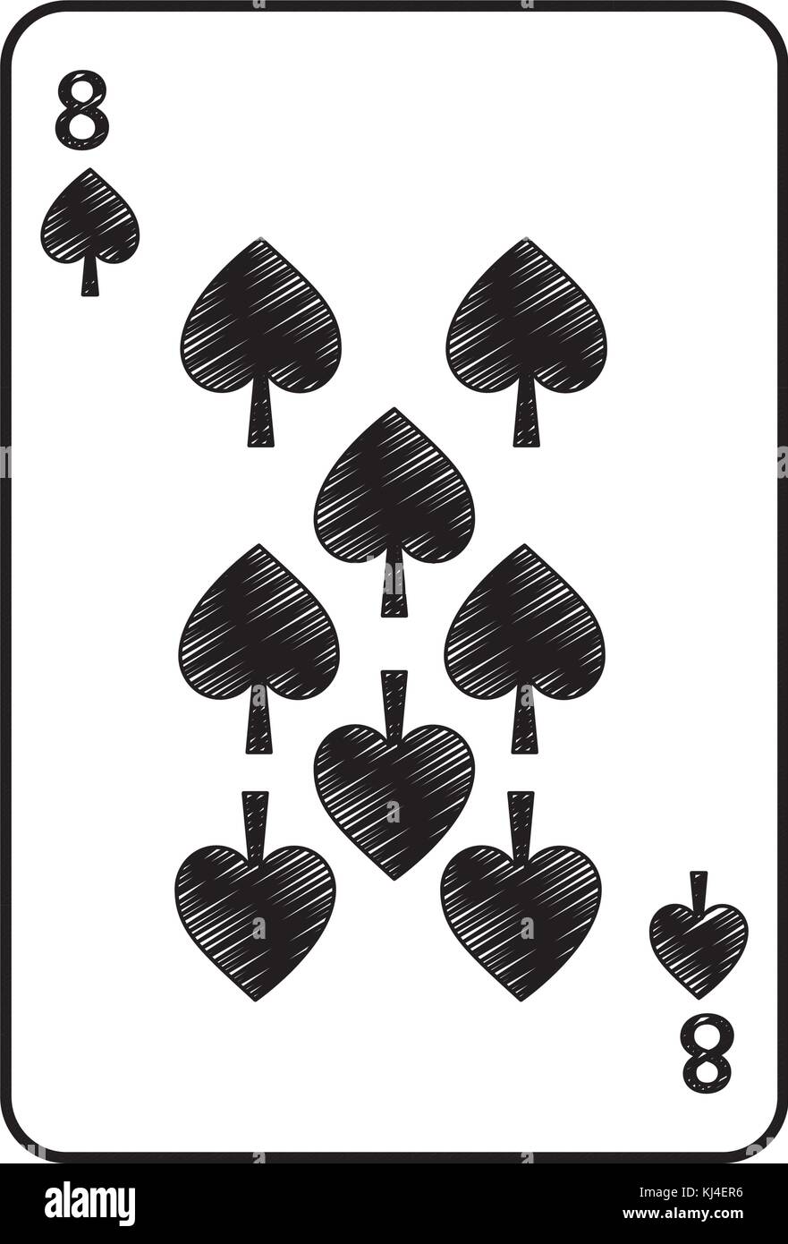 eight of spades french playing cards related icon icon image Stock ...