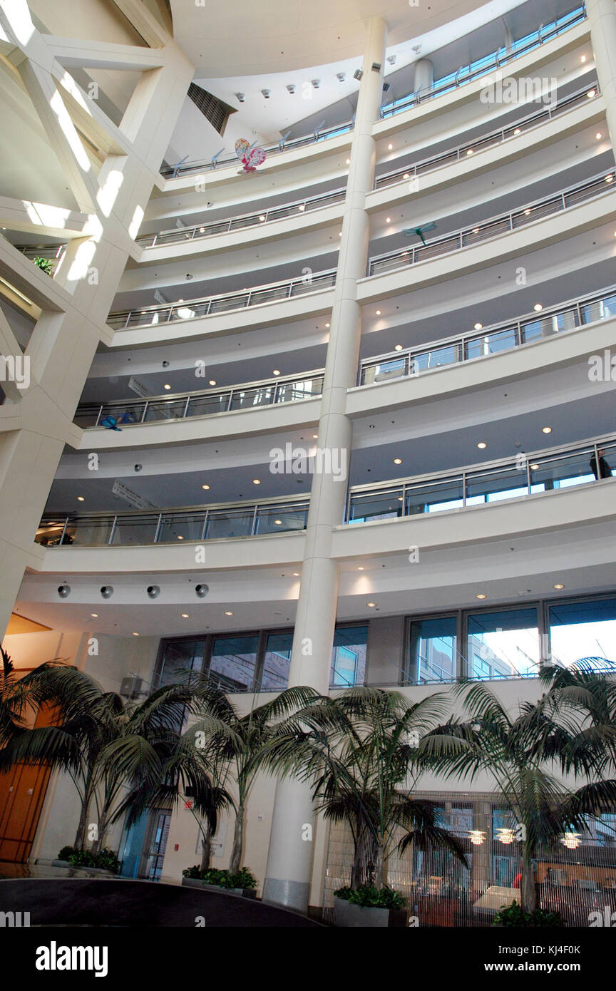 Atrium area of the clinical research center Stock Photo - Alamy