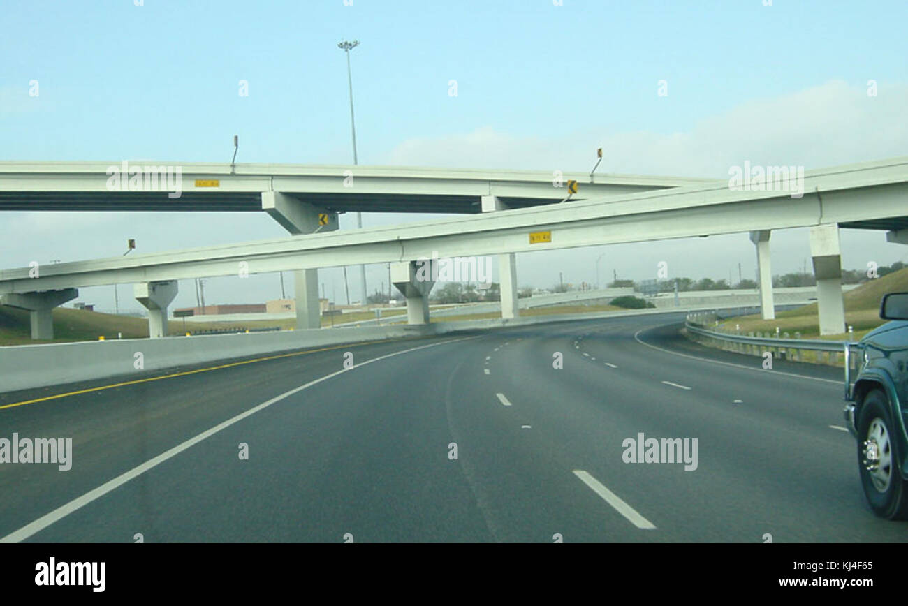 I-37 - US 77 interchange Stock Photo - Alamy