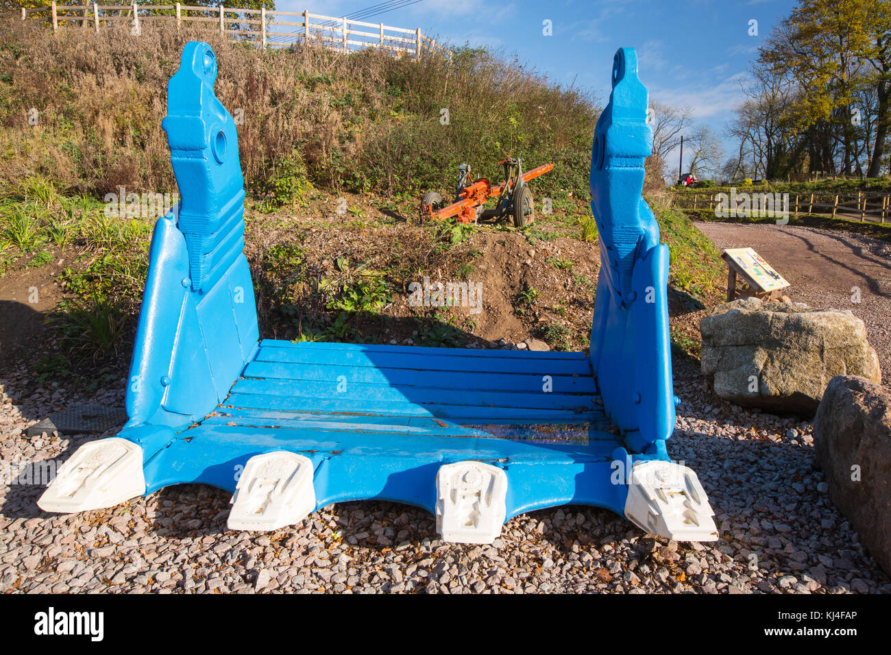 An old digger bucket at an abandoned granite quarry in Mountsorrel ...