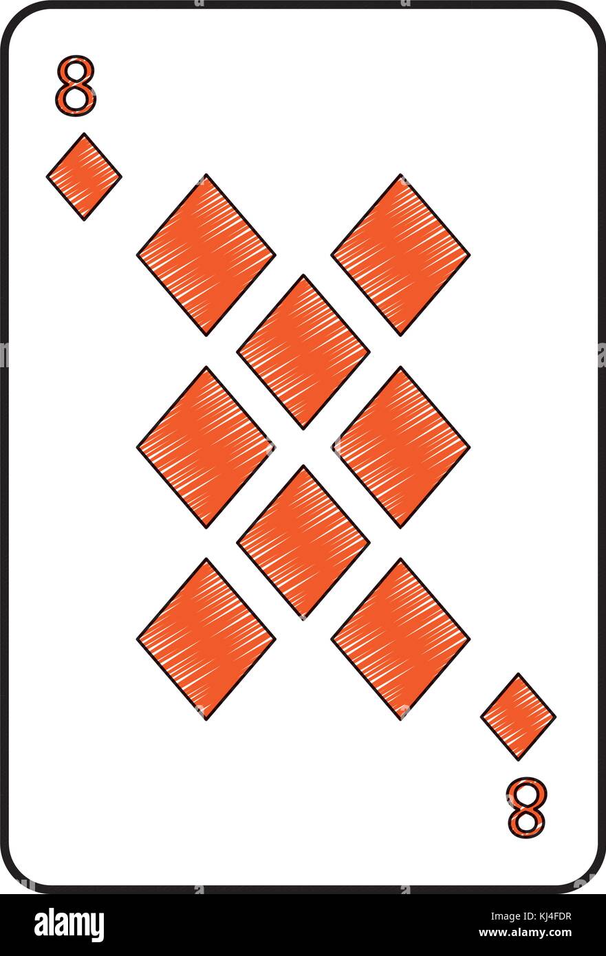 eight of diamonds or tiles french playing cards related icon ico Stock ...