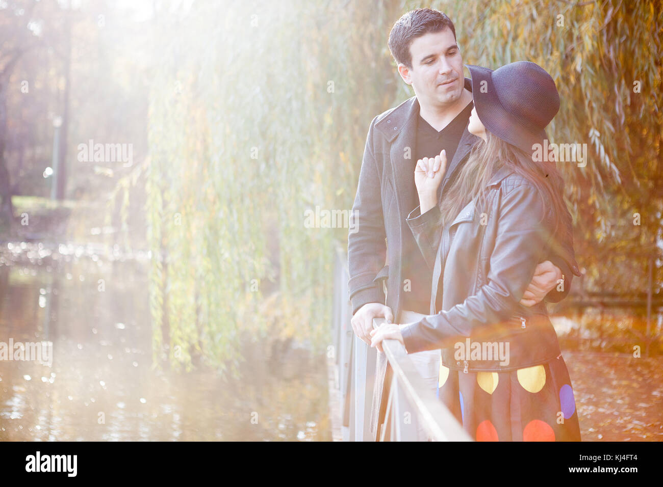 Beautiful gourgeous couple in park Stock Photo - Alamy
