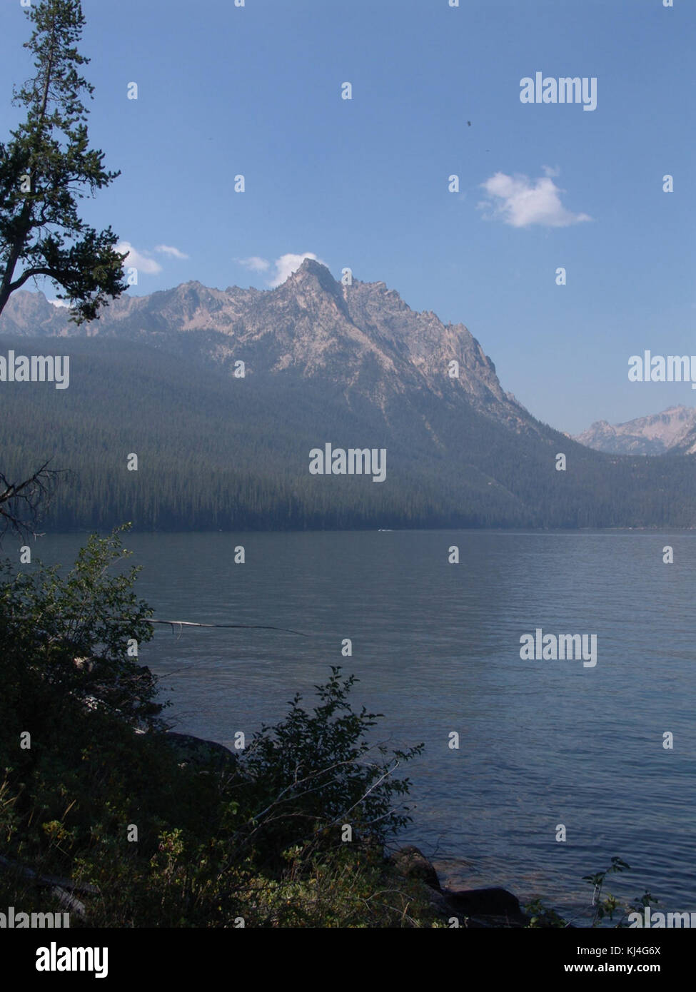 Mountain Closeup on Redfish Lake Stock Photo - Alamy