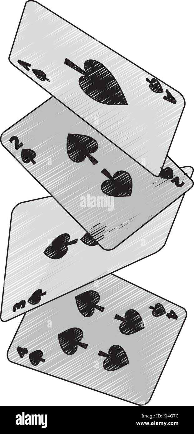 Playing cards falling Cut Out Stock Images & Pictures - Alamy
