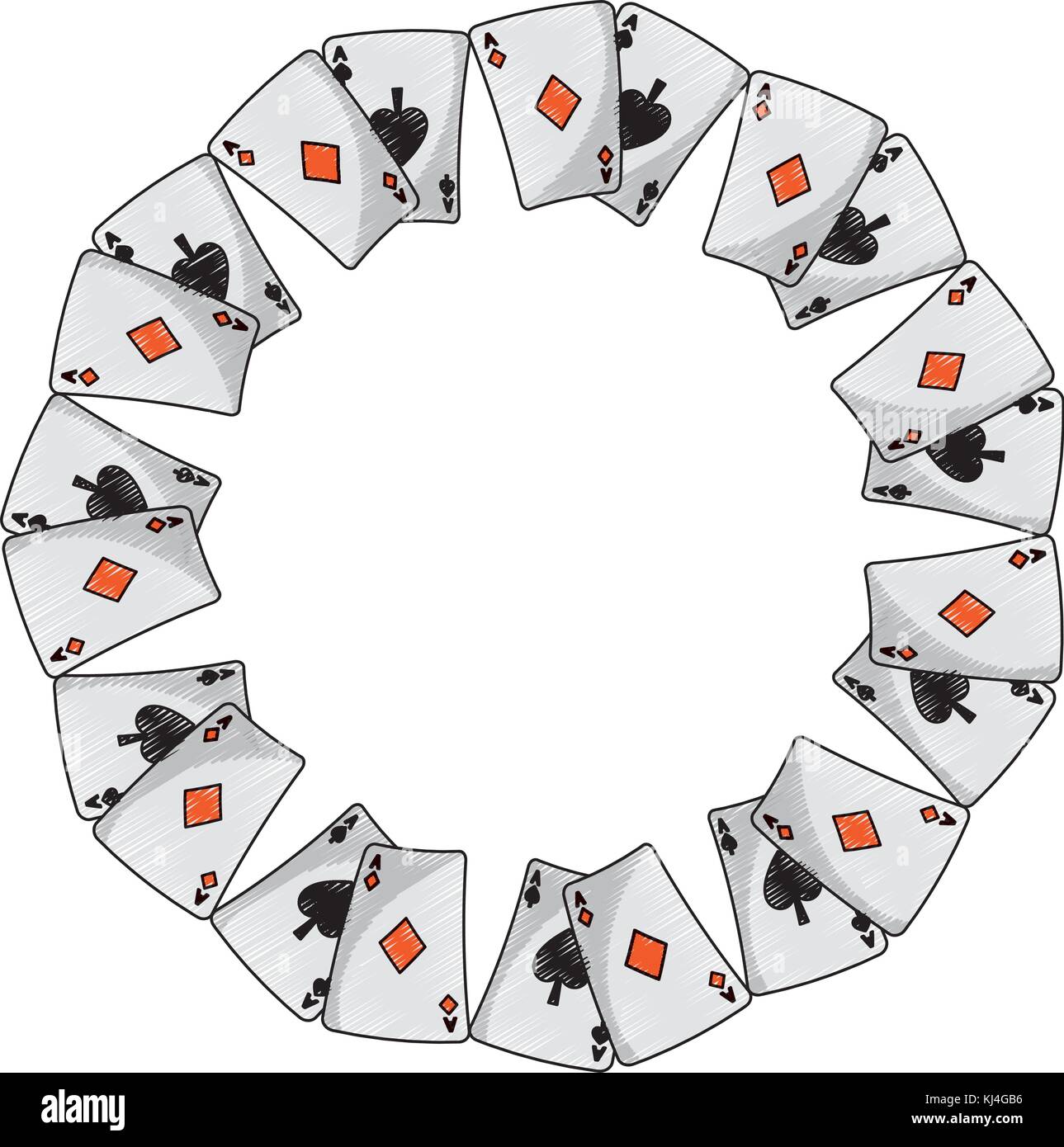 spades diamonds suits french playing cards in circle icon icon i Stock ...