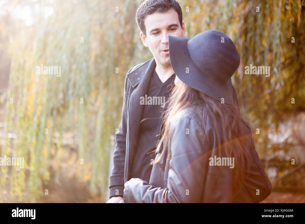 Beautiful gourgeous couple in park Stock Photo - Alamy