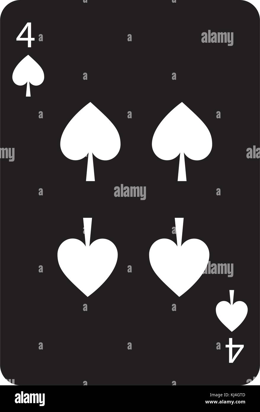 4 of spades Stock Vector Images - Alamy