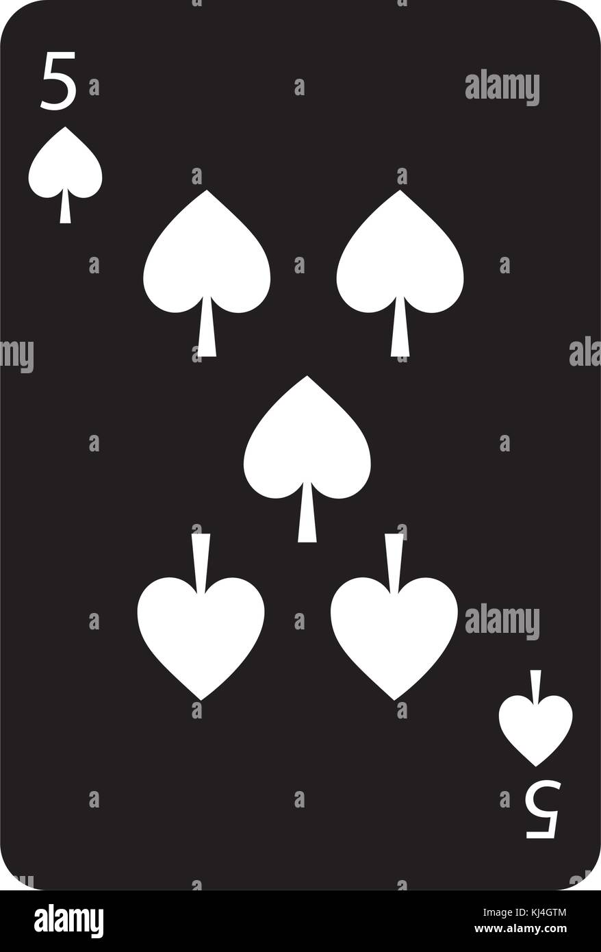 5 of spades Stock Vector Images - Alamy