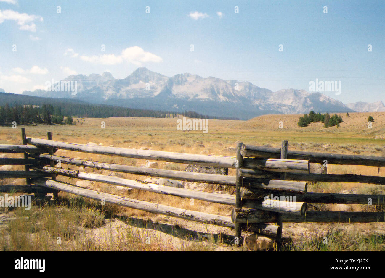 The Sawtooth Mountains over Open Rangeland Stock Photo - Alamy