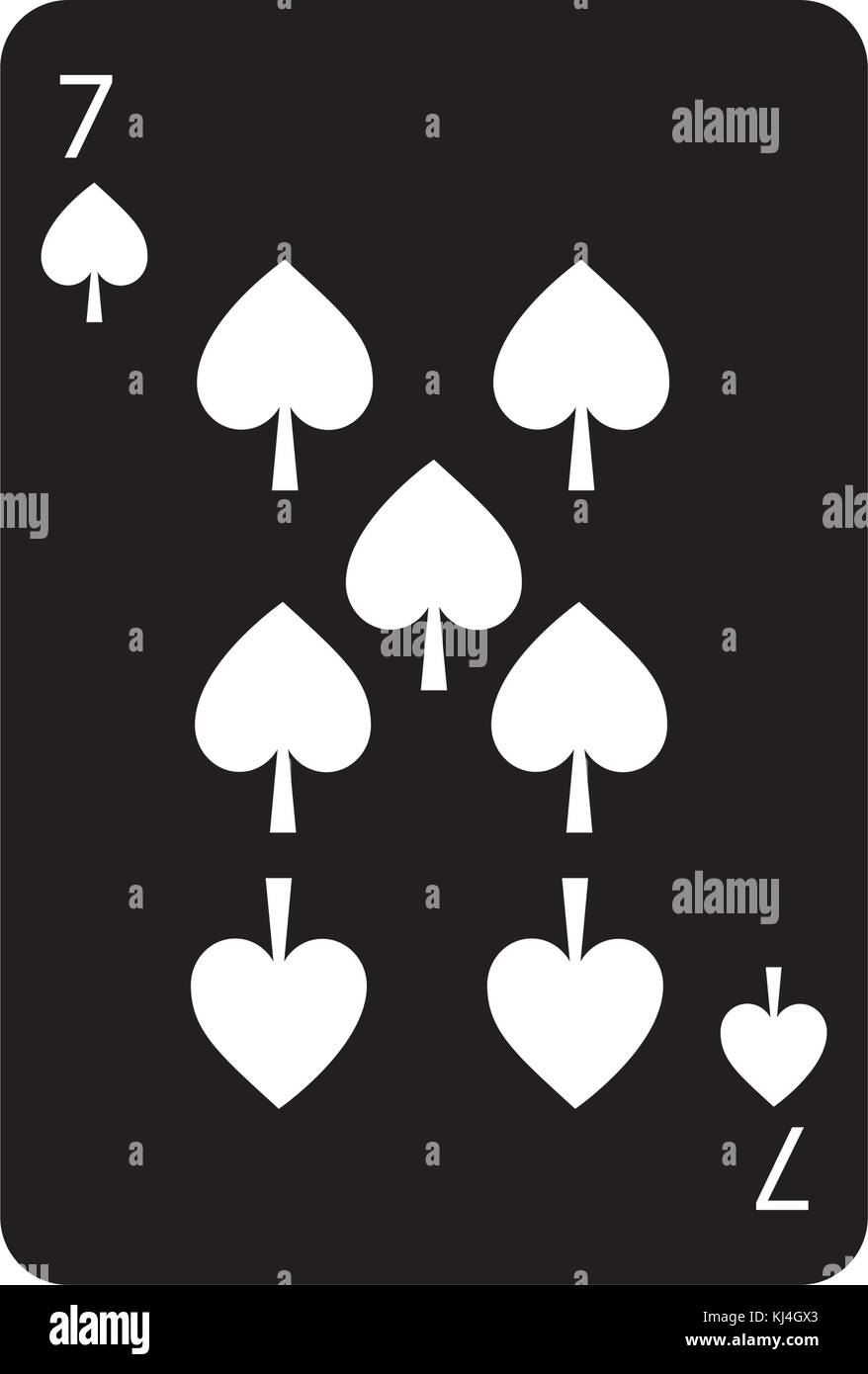 7 of spades Stock Vector Images - Alamy