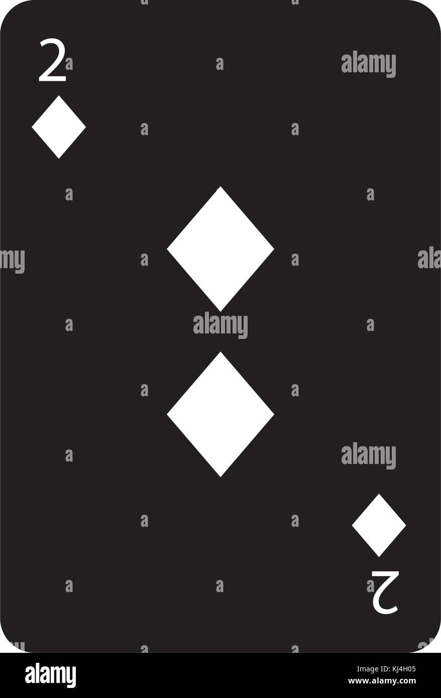 Two of diamonds playing card Stock Vector Images - Alamy