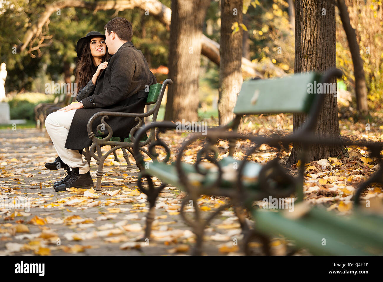 Beautiful gourgeous couple in park Stock Photo - Alamy