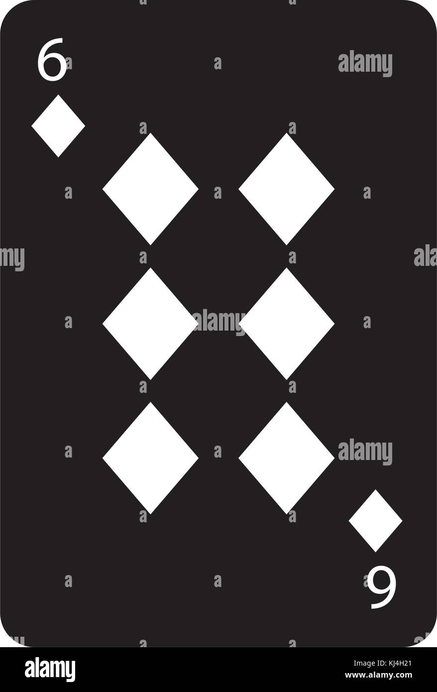 Diamonds playing card six diamonds hi-res stock photography and images ...