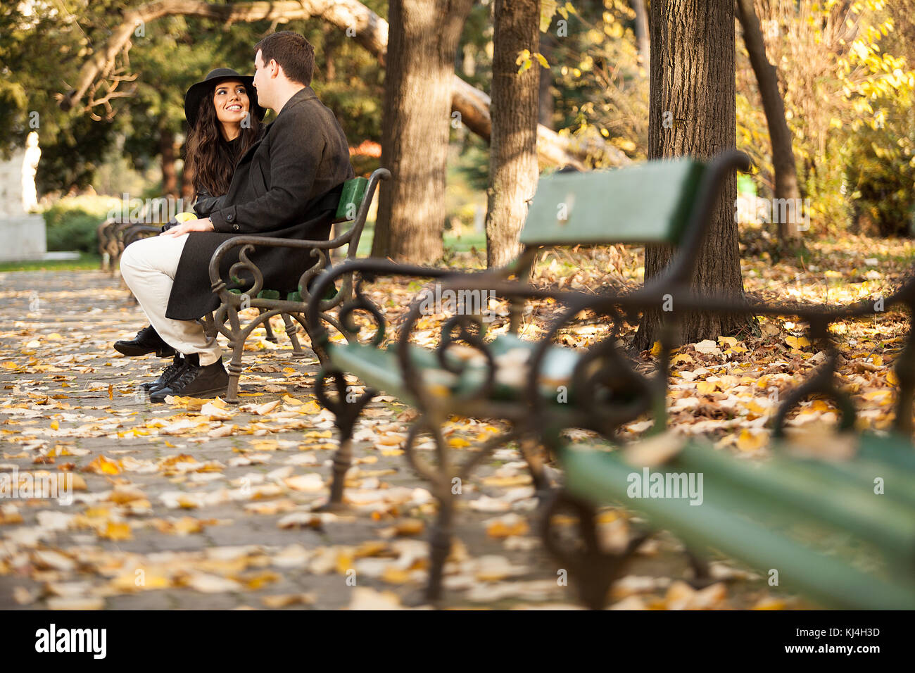 Beautiful gourgeous couple in park Stock Photo - Alamy