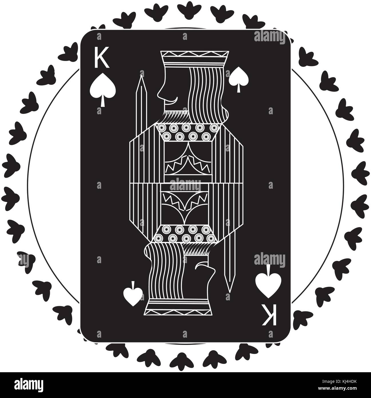 Vintage king playing card Stock Vector Images - Alamy