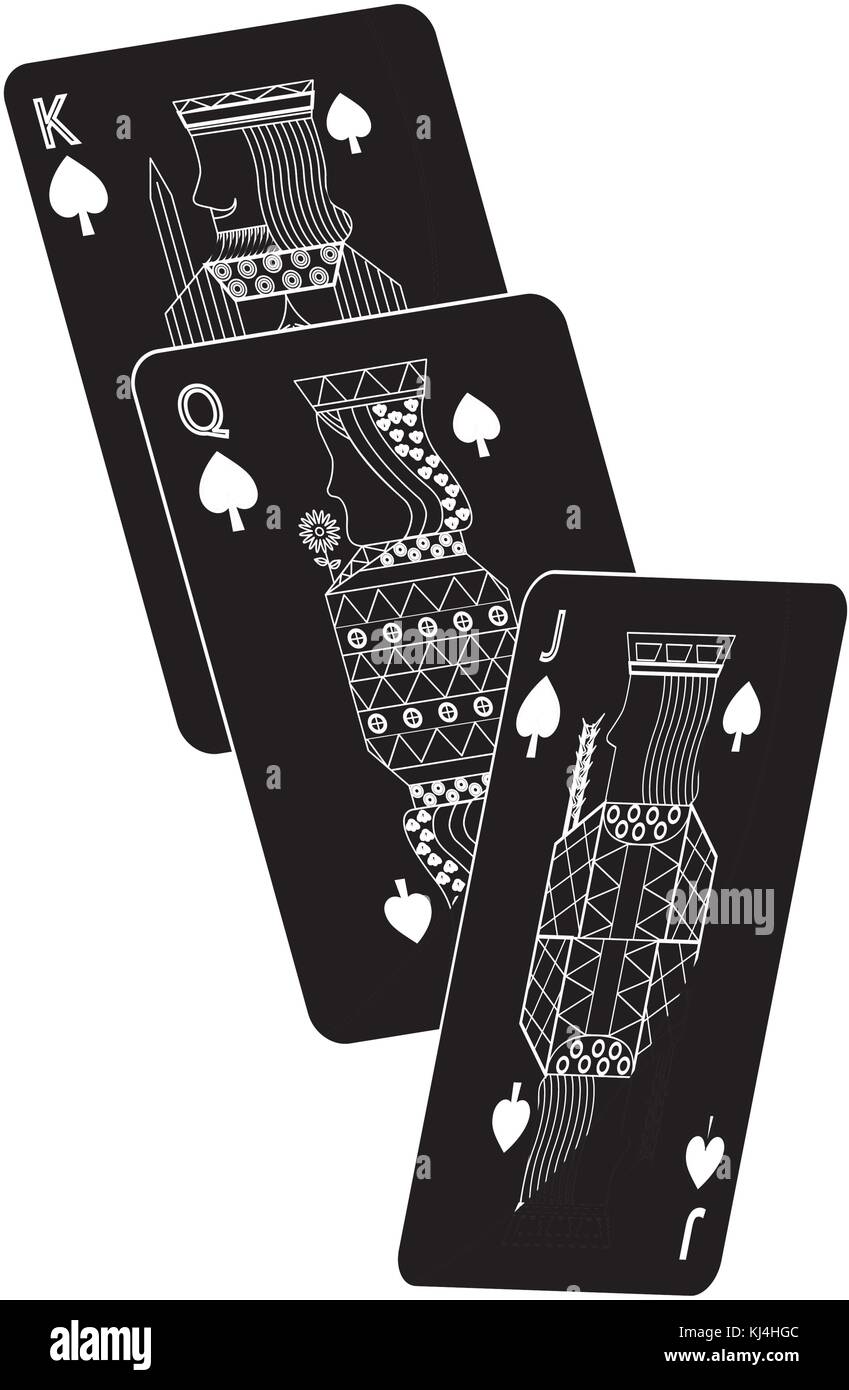jack queen and king poker cards hand Stock Vector Image & Art - Alamy
