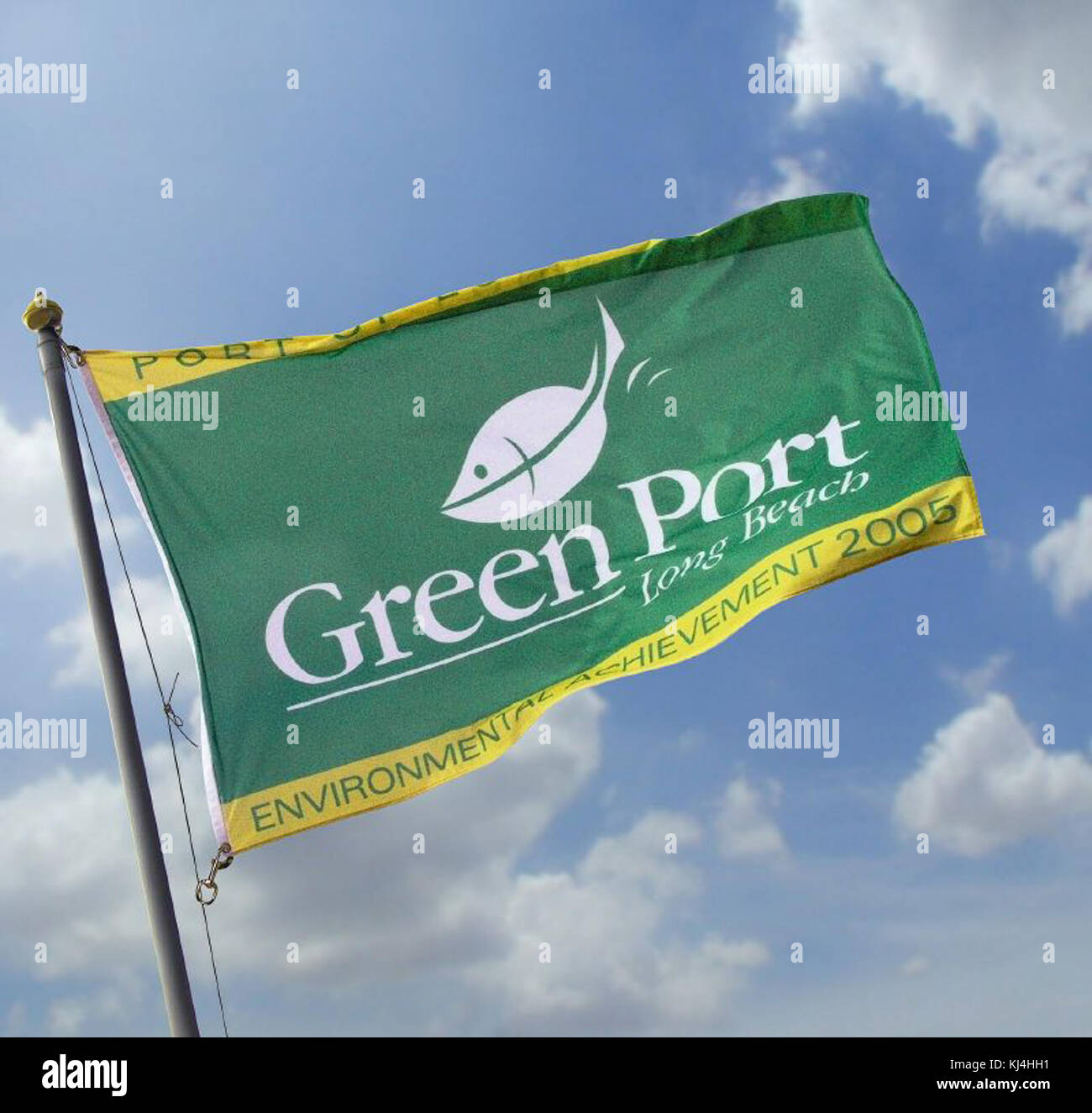 Green flag port Stock Photo - Alamy