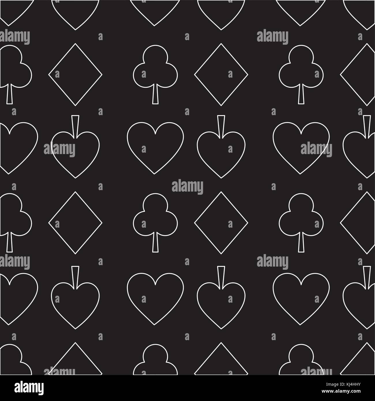 seamless poker pattern with card suits casino texture dark background ...