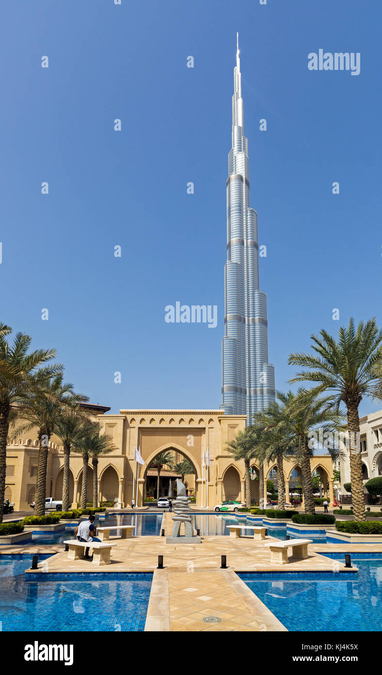 Burj Khalifa is the worlds tallest skycraper with a height of 828 ...