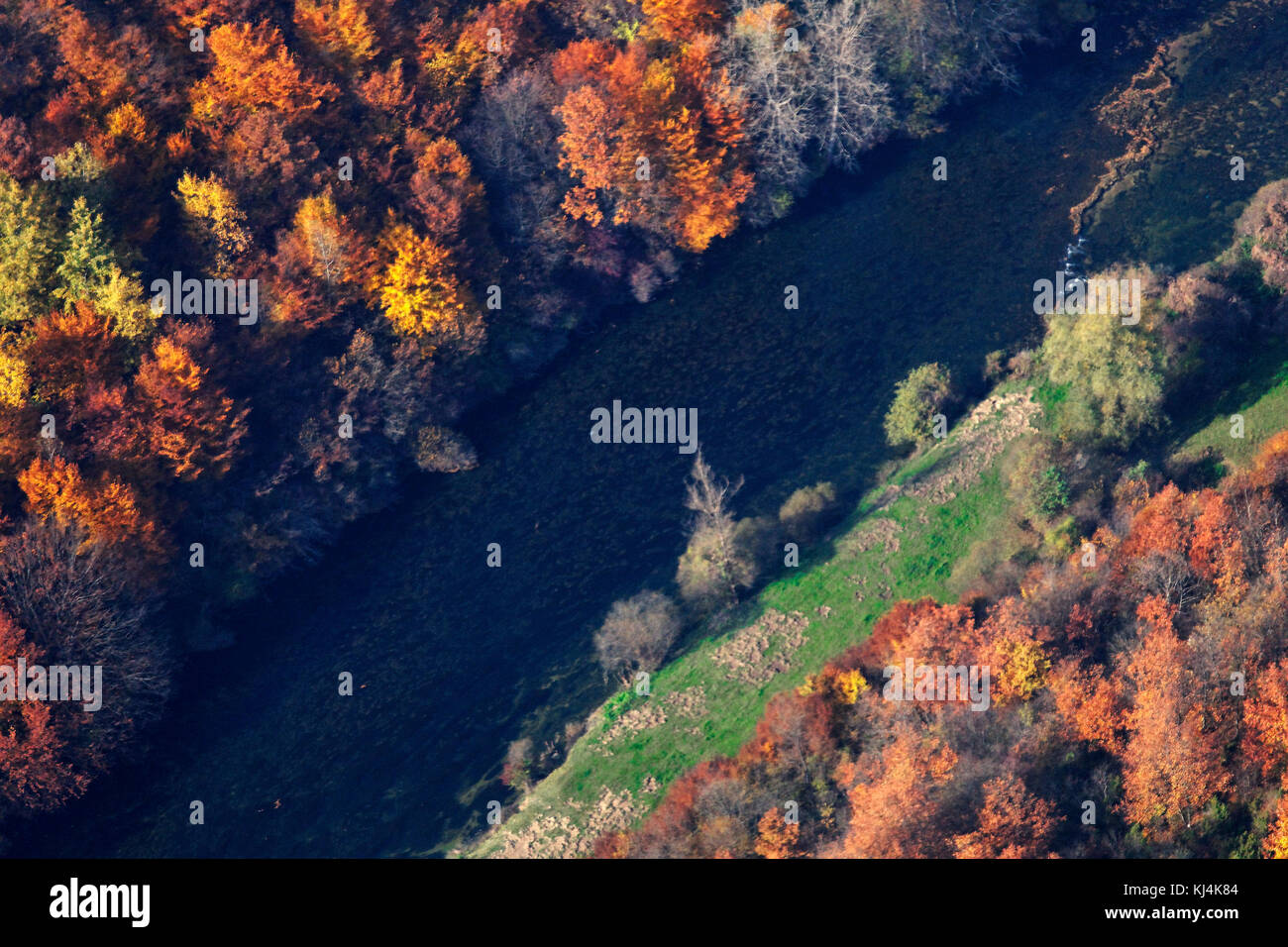 Autumn in Dobra River canyon, Croatia Stock Photo - Alamy