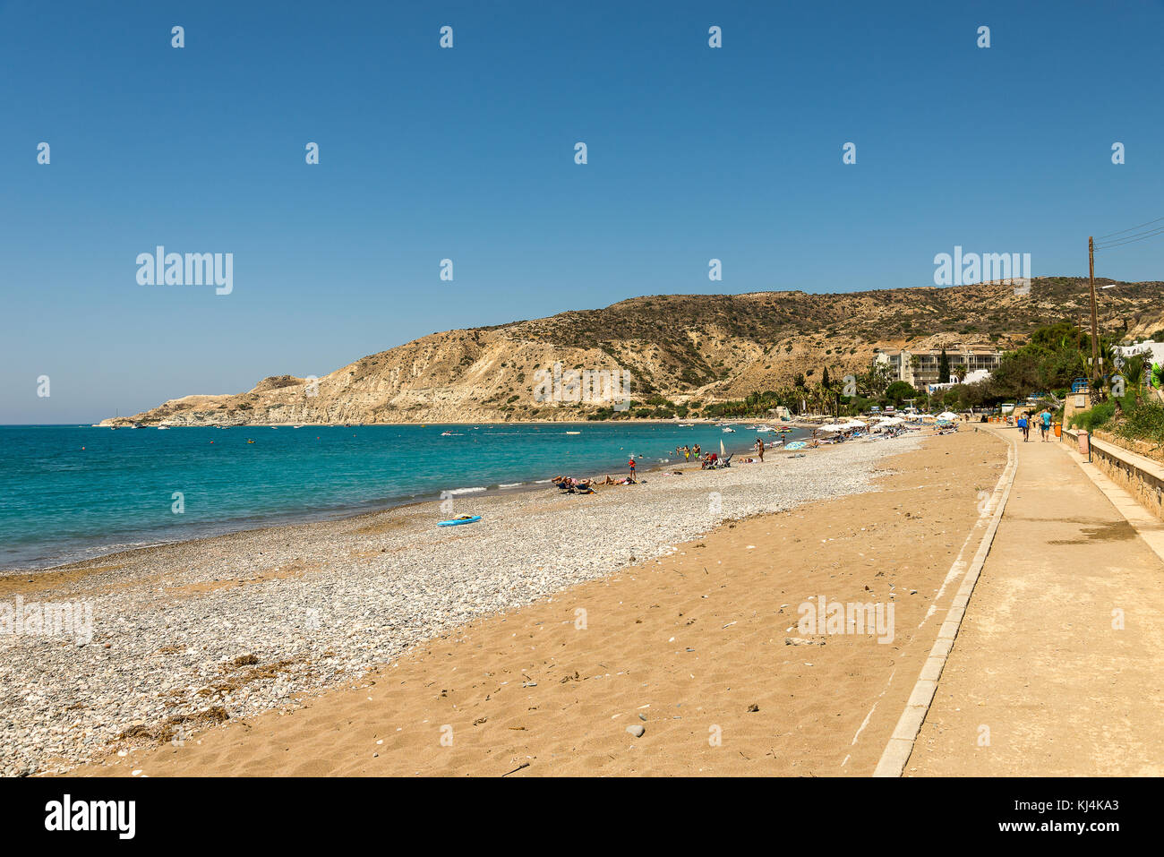 Paphos beach people hi-res stock photography and images - Alamy