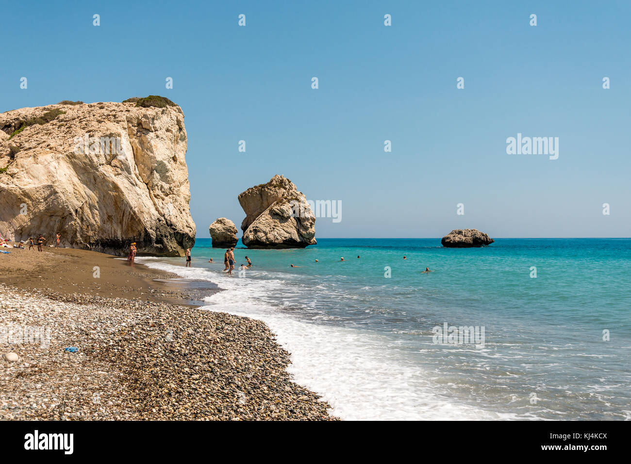 Paphos beach people hi-res stock photography and images - Alamy