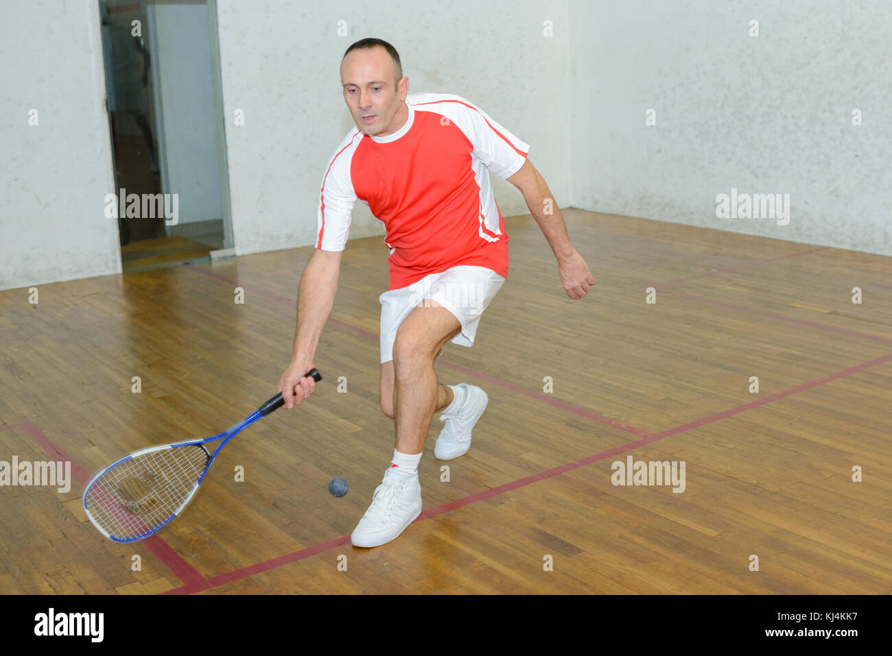 man playing squash Stock Photo - Alamy