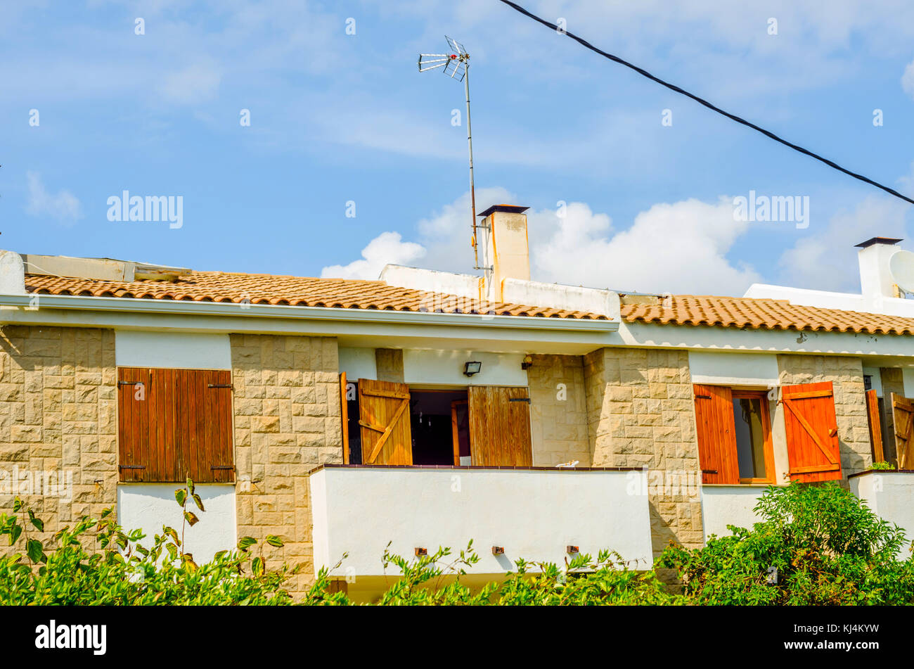 beautiful, picturesque street, narrow road, colorful facades of ...