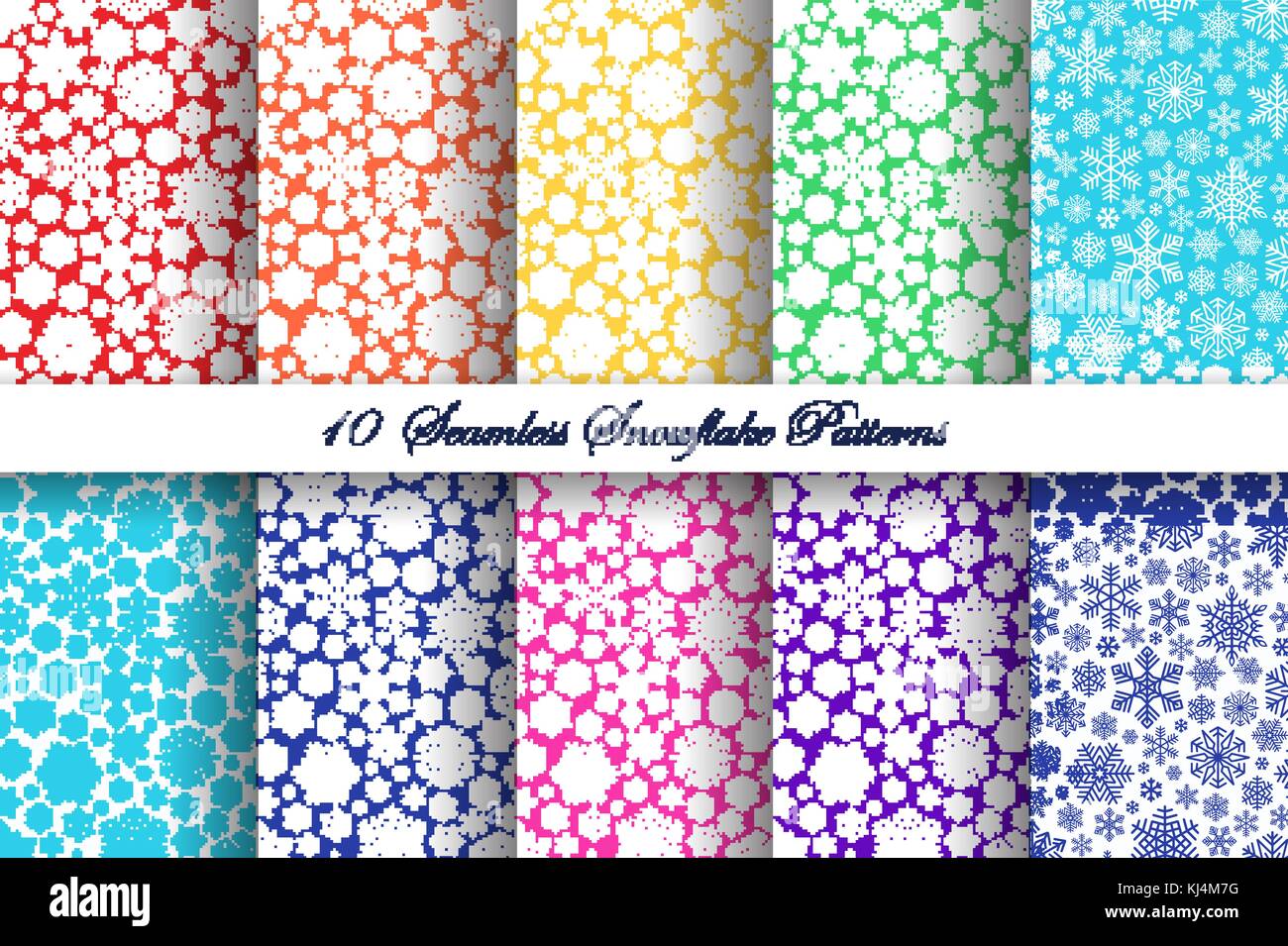 Snowflake Patterns Set Stock Vector Image & Art - Alamy