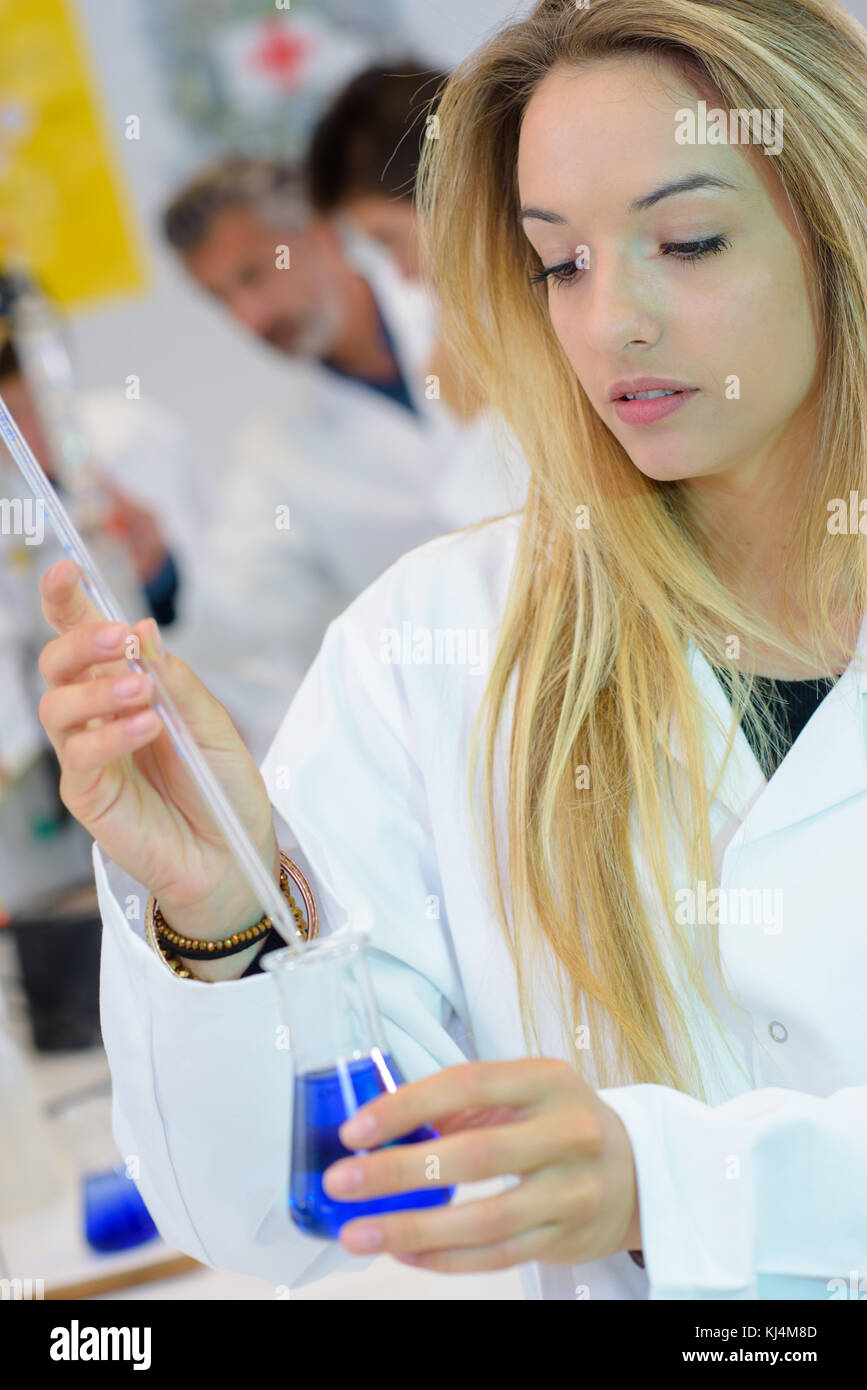 Female science student Stock Photo - Alamy
